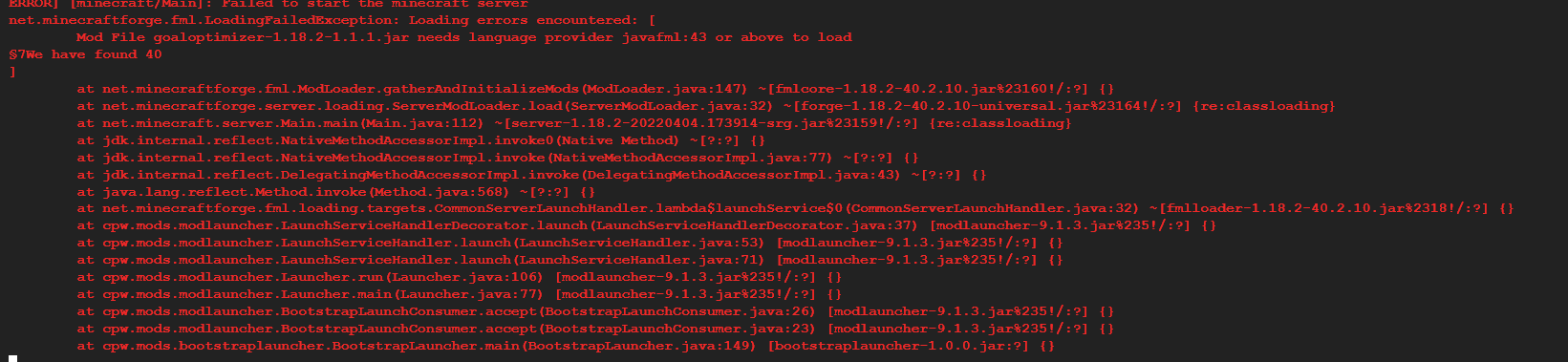 1.18.2 - Goal Optimizer "Failed to start server" · Issue #25 · MCTeamPotato/Kasualix-Issue ...