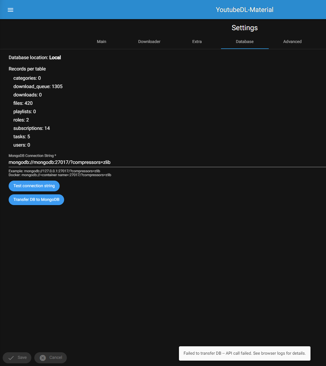 [BUG] Unable to transfer DB to Mongo when auth is enabled · Issue #594 · Tzahi12345/YoutubeDL ...