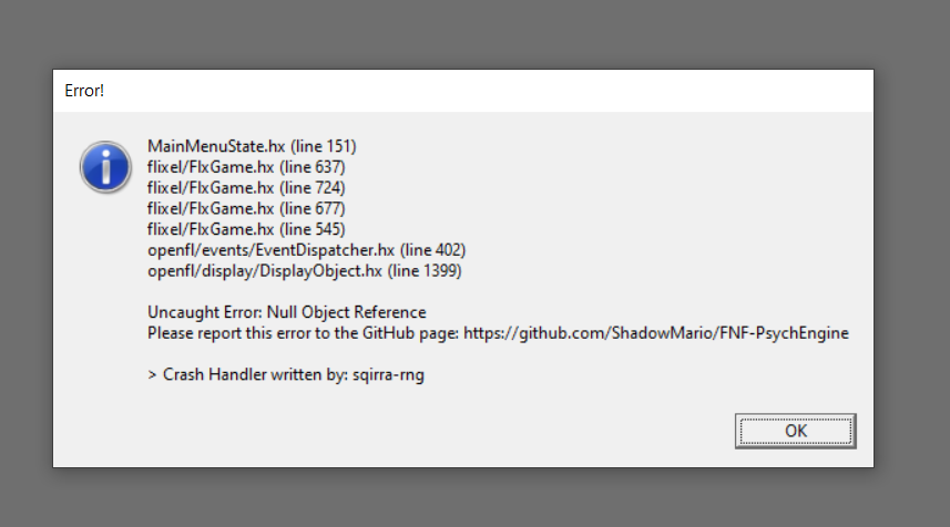 Error when entering logo bump screen · Issue #11976 · ShadowMario/FNF ...