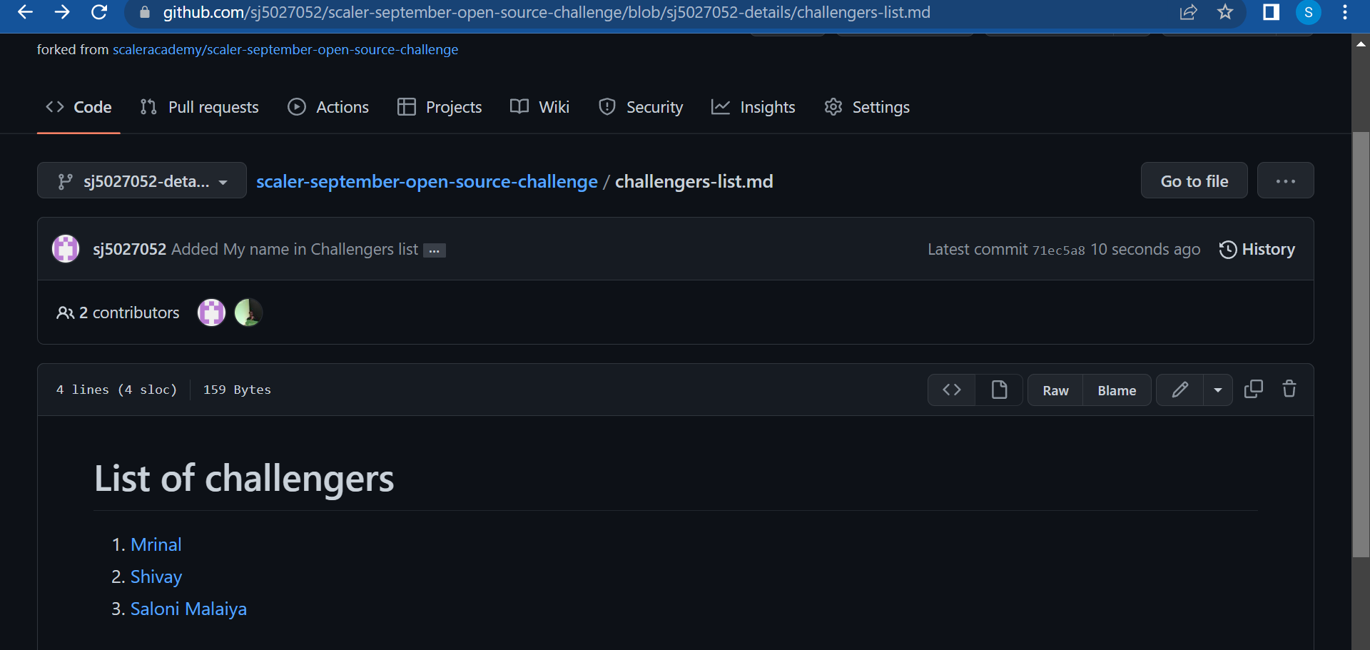 Challenge (1-30)- Saloni Malaiya · Issue #99 · scaleracademy/scaler-september-open-source ...