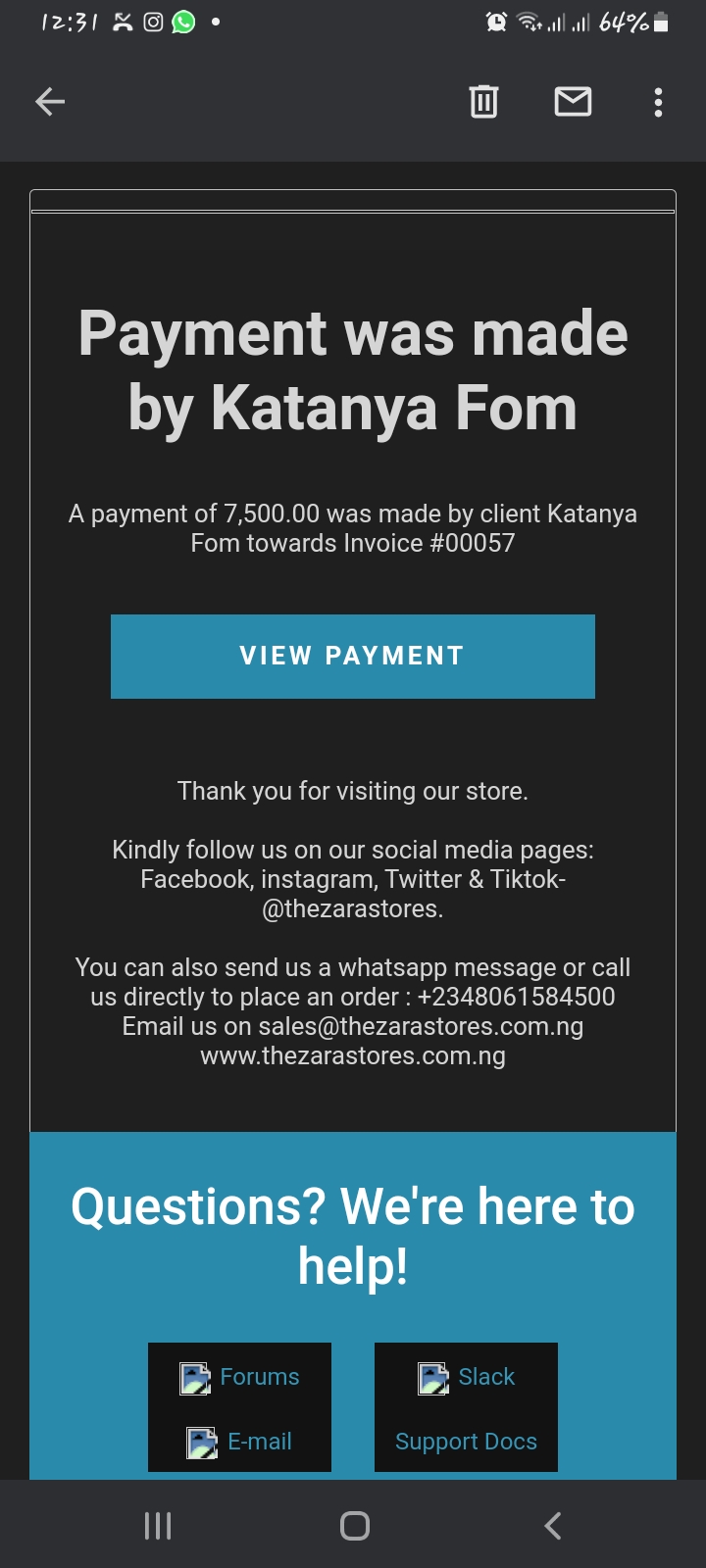 Payment receipt link · Issue #7695 · invoiceninja/invoiceninja · GitHub