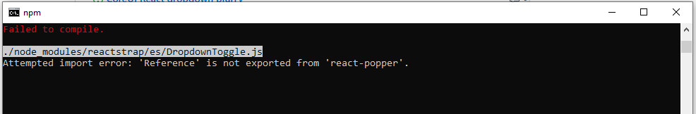 'Reference' is not exported from 'react-popper'. · Issue #189 · coreui/coreui-free-react-admin ...
