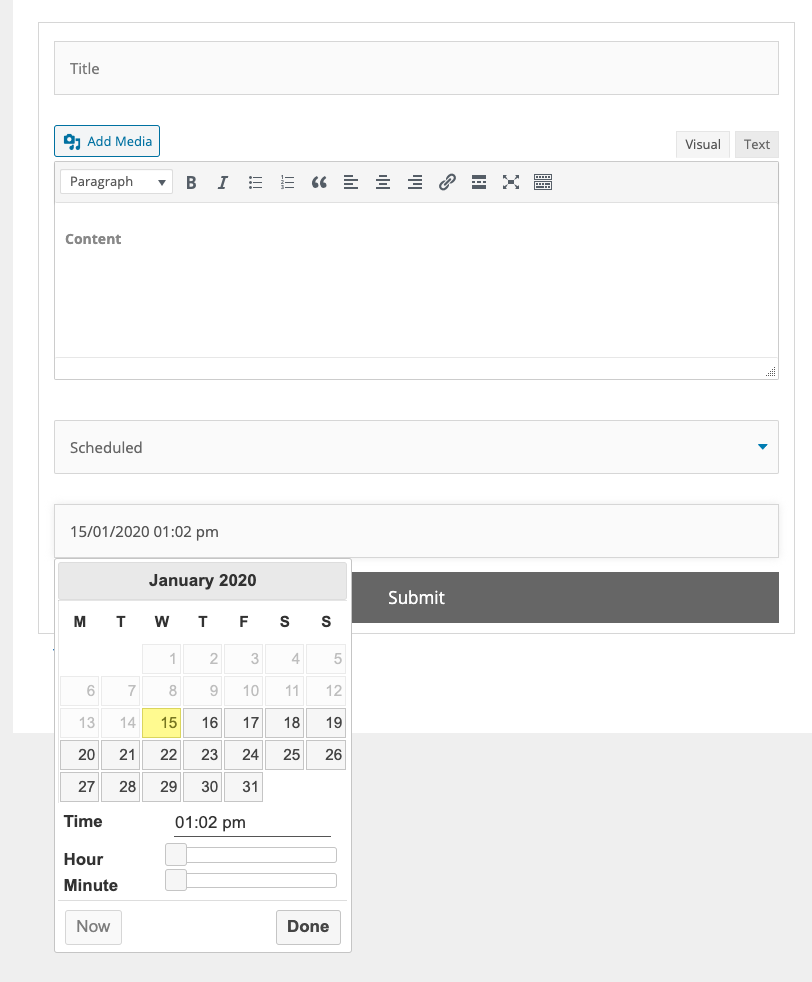 Upload status - Scheduled not working · Issue #606 · BuddyForms/BuddyForms · GitHub