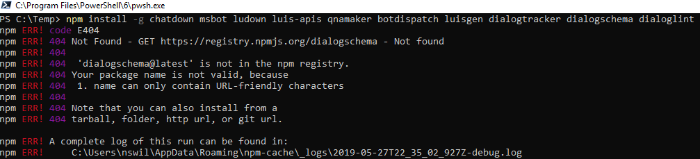 botbuilder npm packages don't exist in the npm registry · Issue #1160 · microsoft/botbuilder ...