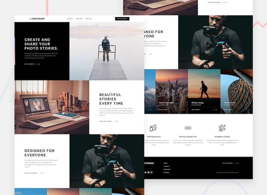 GitHub - sashameniakin/photosnap-website-multiPage: Photosnap multi ...
