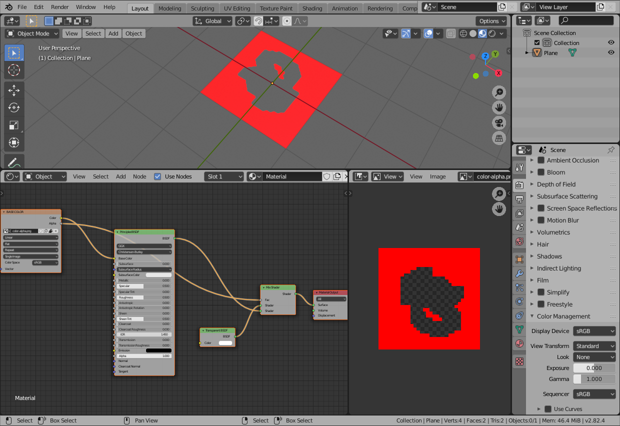 Allow Base Color and Alpha Map textures to be combined on export ...