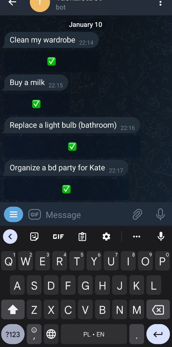 GitHub - DzHolub/task_list_telegram: Telegram bot for managing daily tasks. Telegram+google script