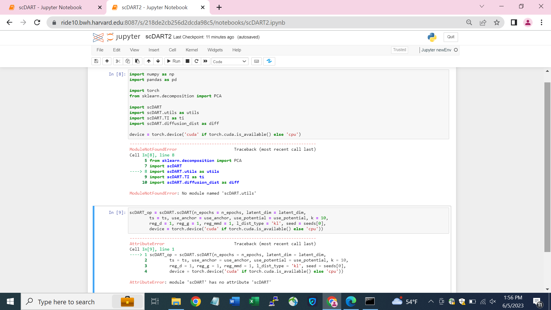 Loading module error · Issue #11 · PeterZZQ/scDART · GitHub
