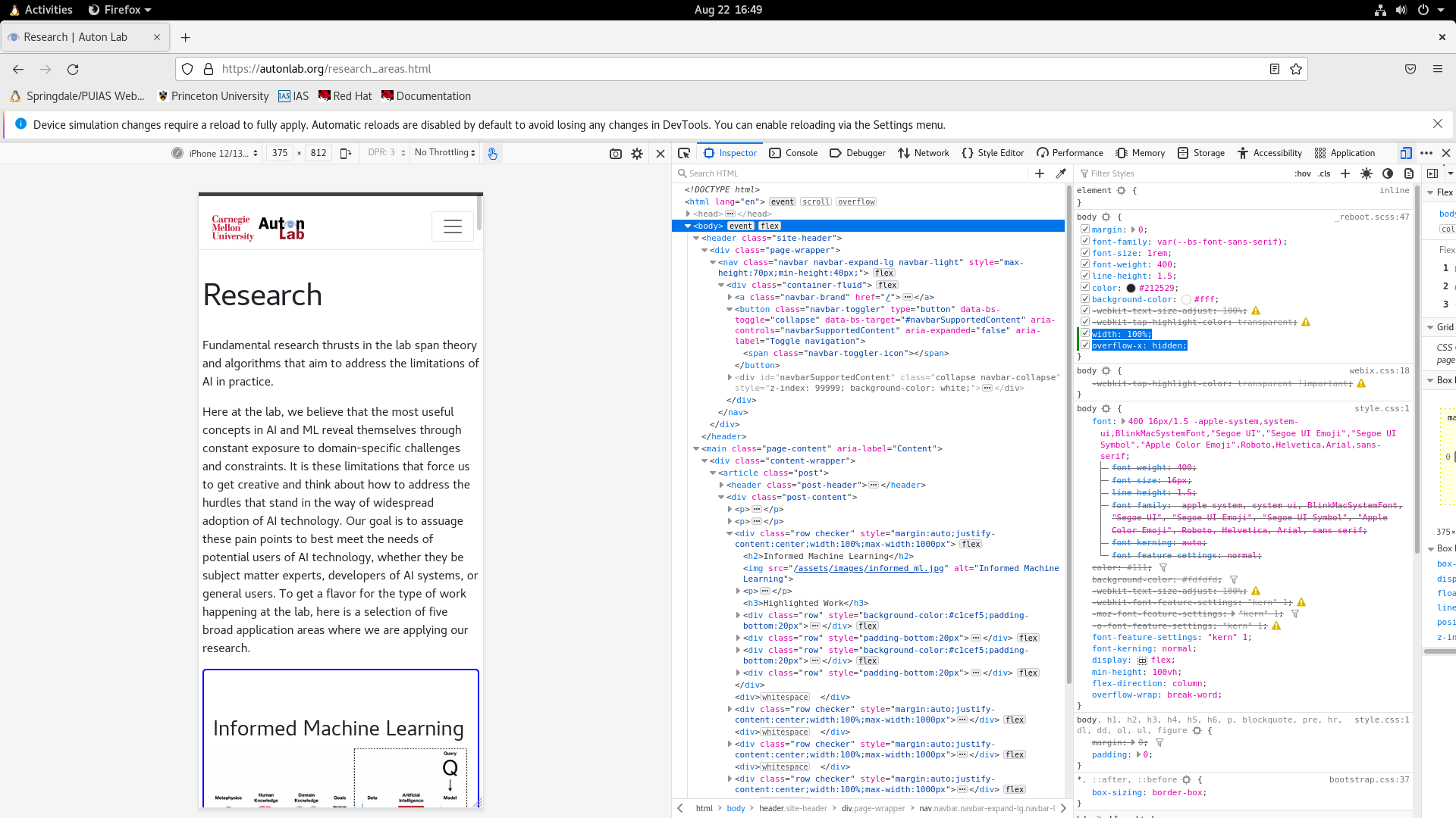 mobile: whitespace when scrolling to right · Issue #32 · autonlab ...