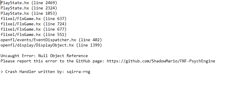 Pysch engine crashed when i was changing my charcter in chart editor · Issue #9974 · ShadowMario ...