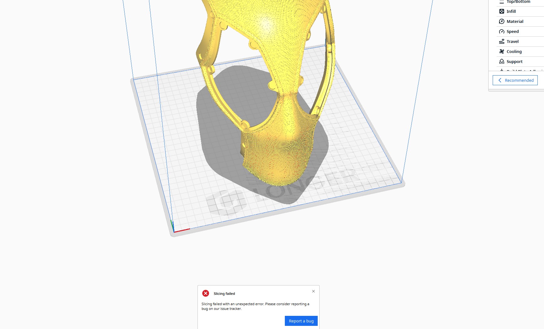 Slicing Fail · Issue 12901 · Ultimaker Cura · Github
