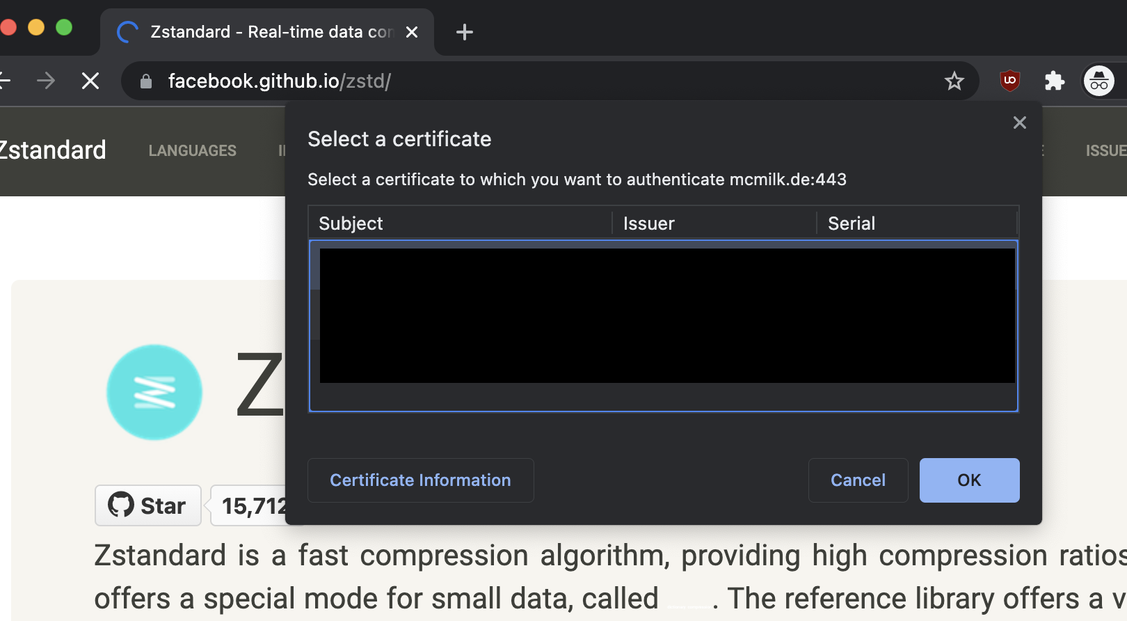 Cross-origin image request in docs causes TLS client cert prompt · Issue #2842 · facebook/zstd ...