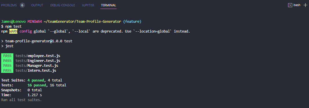 GitHub - Jimmybubbles/Team-Profile-Generator