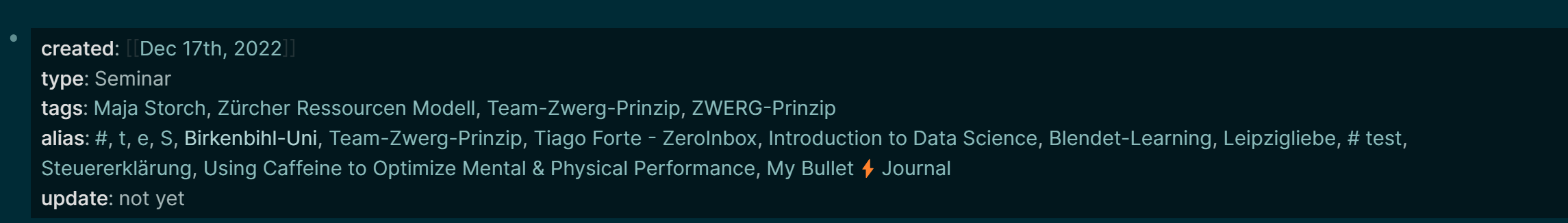Metadata, tags:: and alias:: are wrong · Issue #8282 · logseq/logseq · GitHub