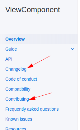 Embed contributing and changelog pages into docs · Issue #902 · ViewComponent/view_component ...