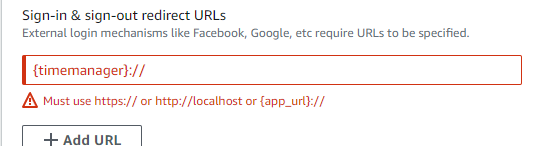 Sign-in & sign-out redirect URLs invalid format while following conventions · Issue #494 · aws ...