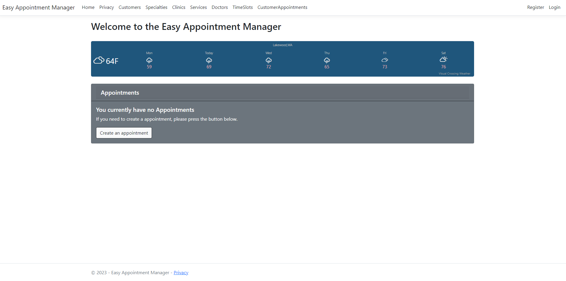 GitHub - crex424/EasyAppointmentManager: A website to keep track and ...