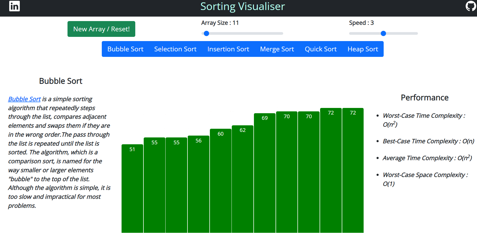 GitHub - devanshD77/Sorting_Visualizer