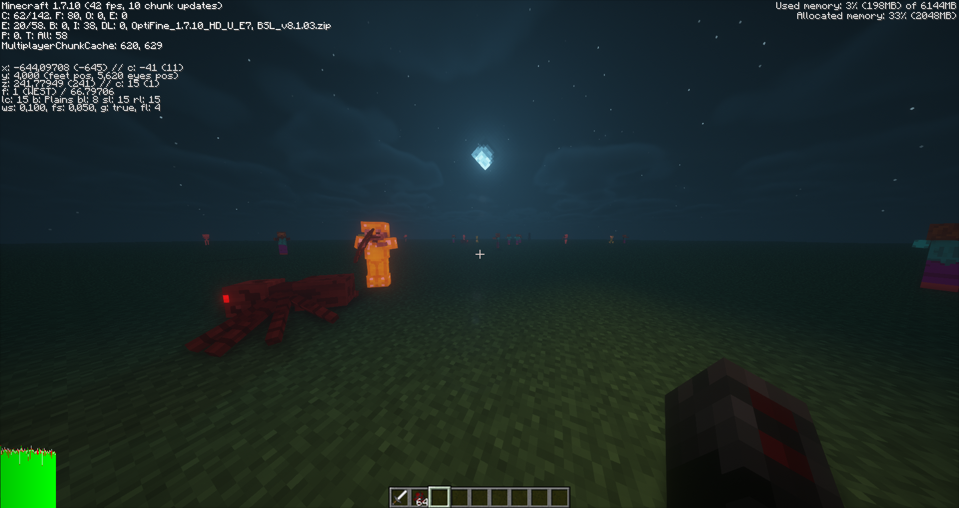 [1.7.10] (Shaders) Mobs glowing red · Issue #7100 · sp614x/optifine ...
