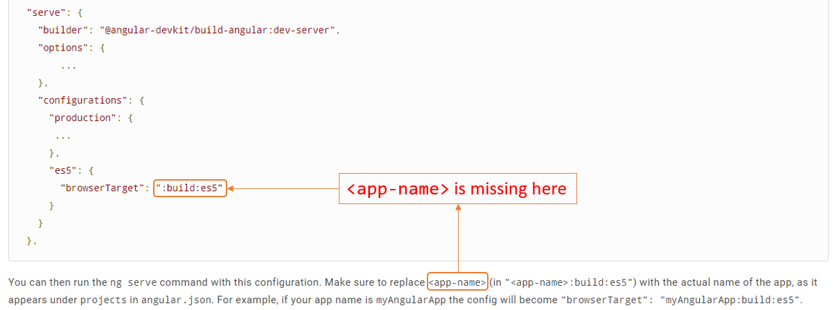 Placeholder texts in code examples of angular.io markdown content do not display in the browser ...