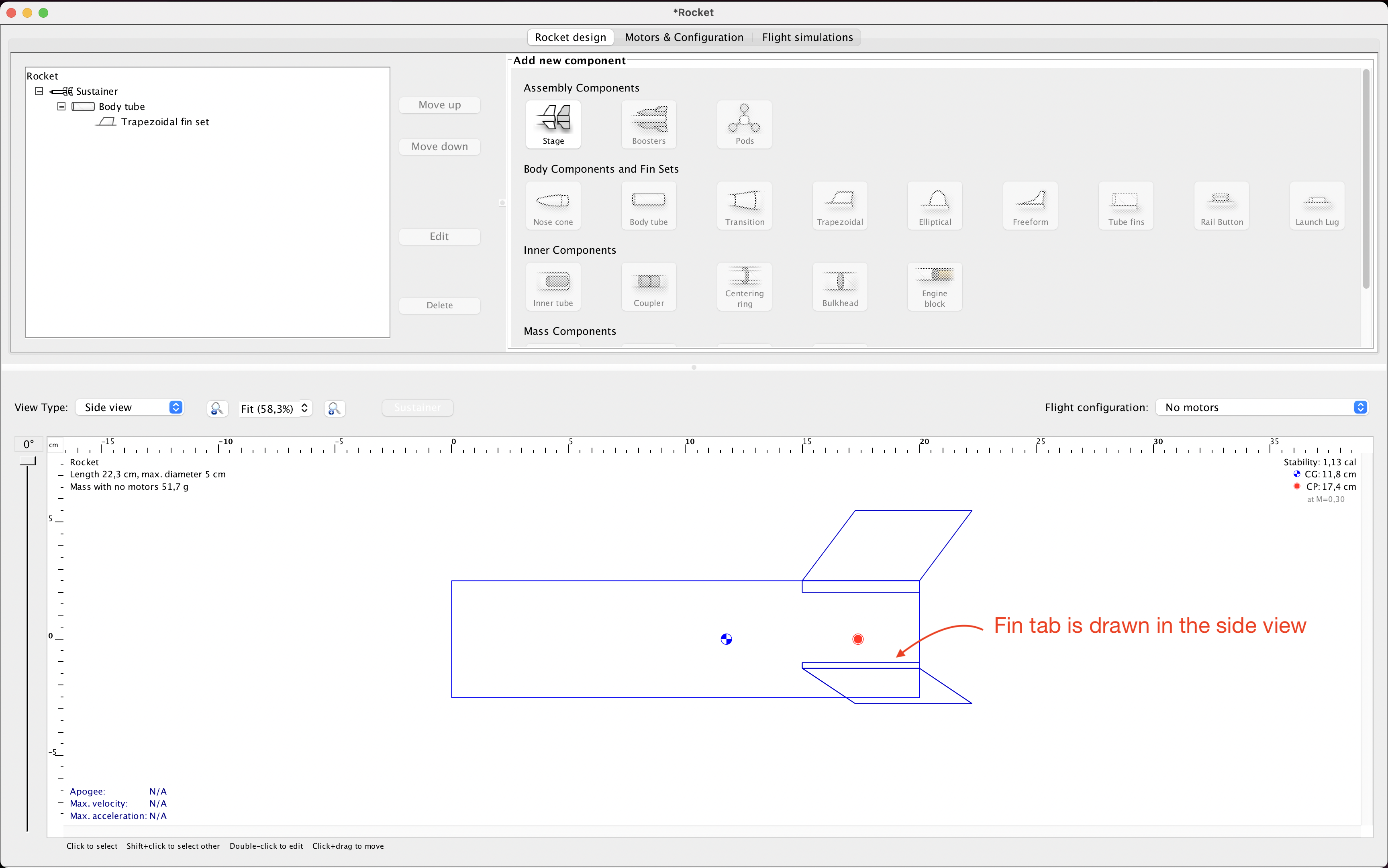 Draw fin tab in Back View · Issue #1093 · openrocket/openrocket · GitHub