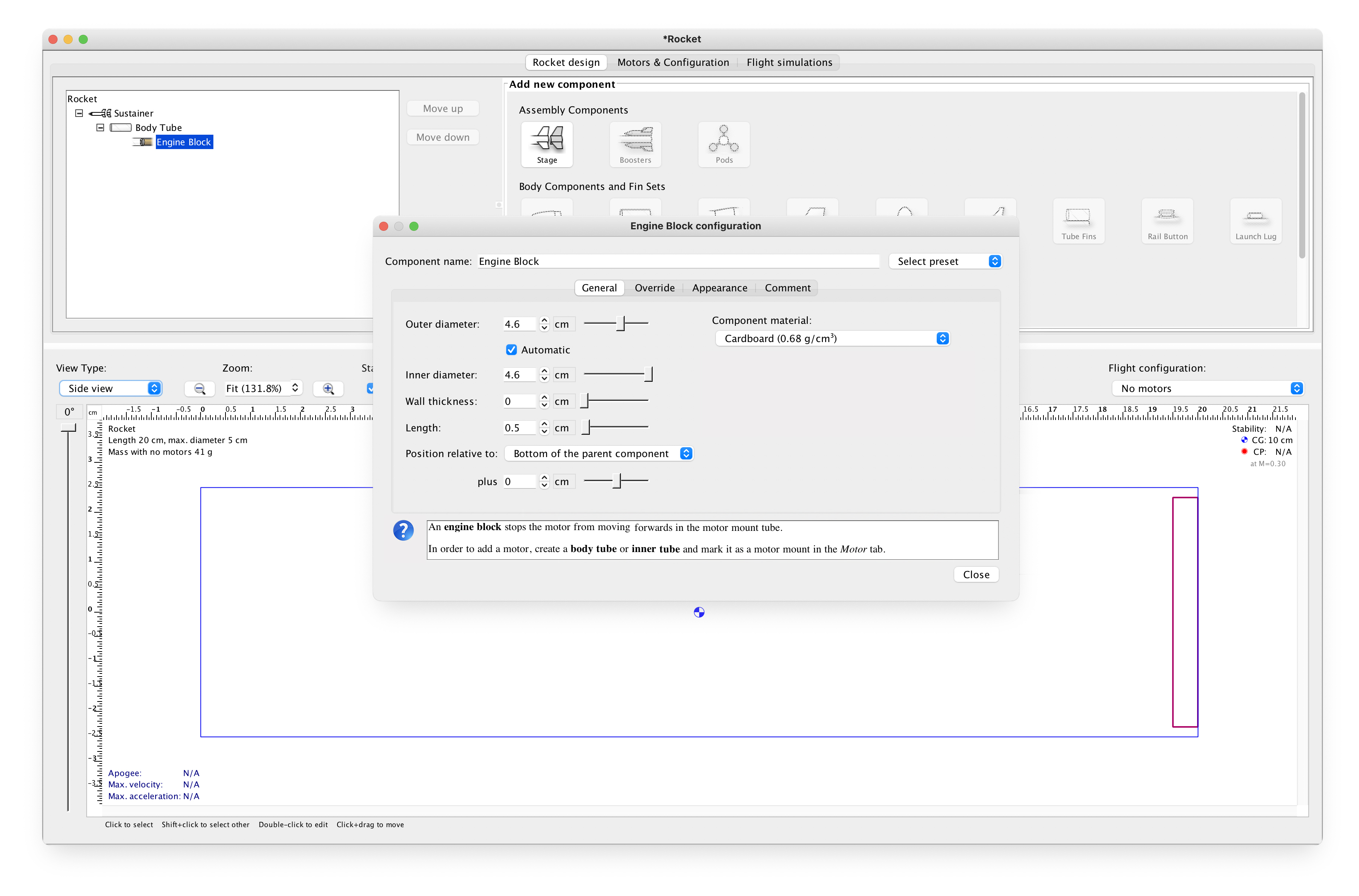 Feature request: Add rocket component information/help box · Issue #1564 · openrocket/openrocket ...