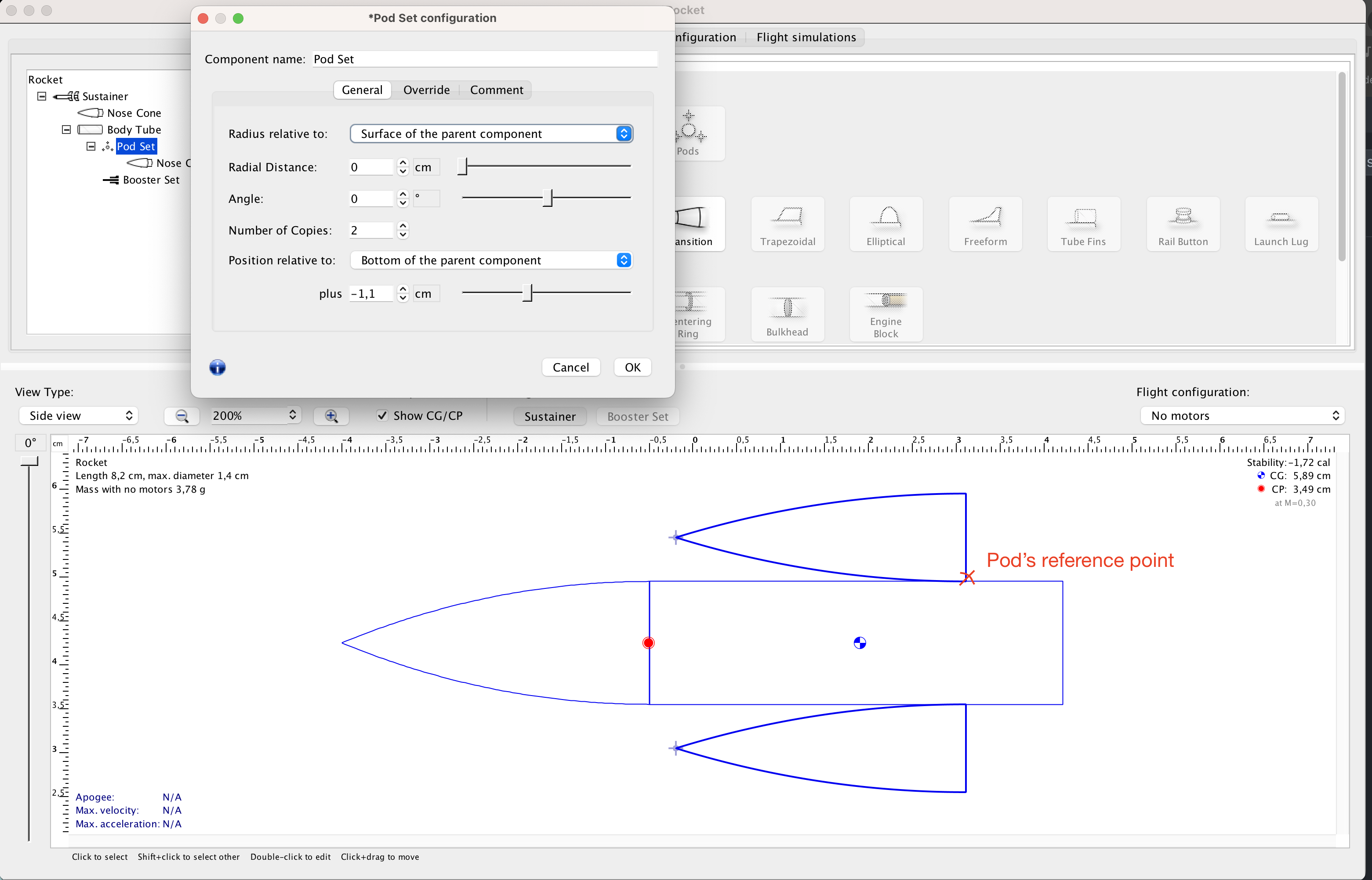 [Bug] Pod/booster markers do not account for position method · Issue #1981 · openrocket ...