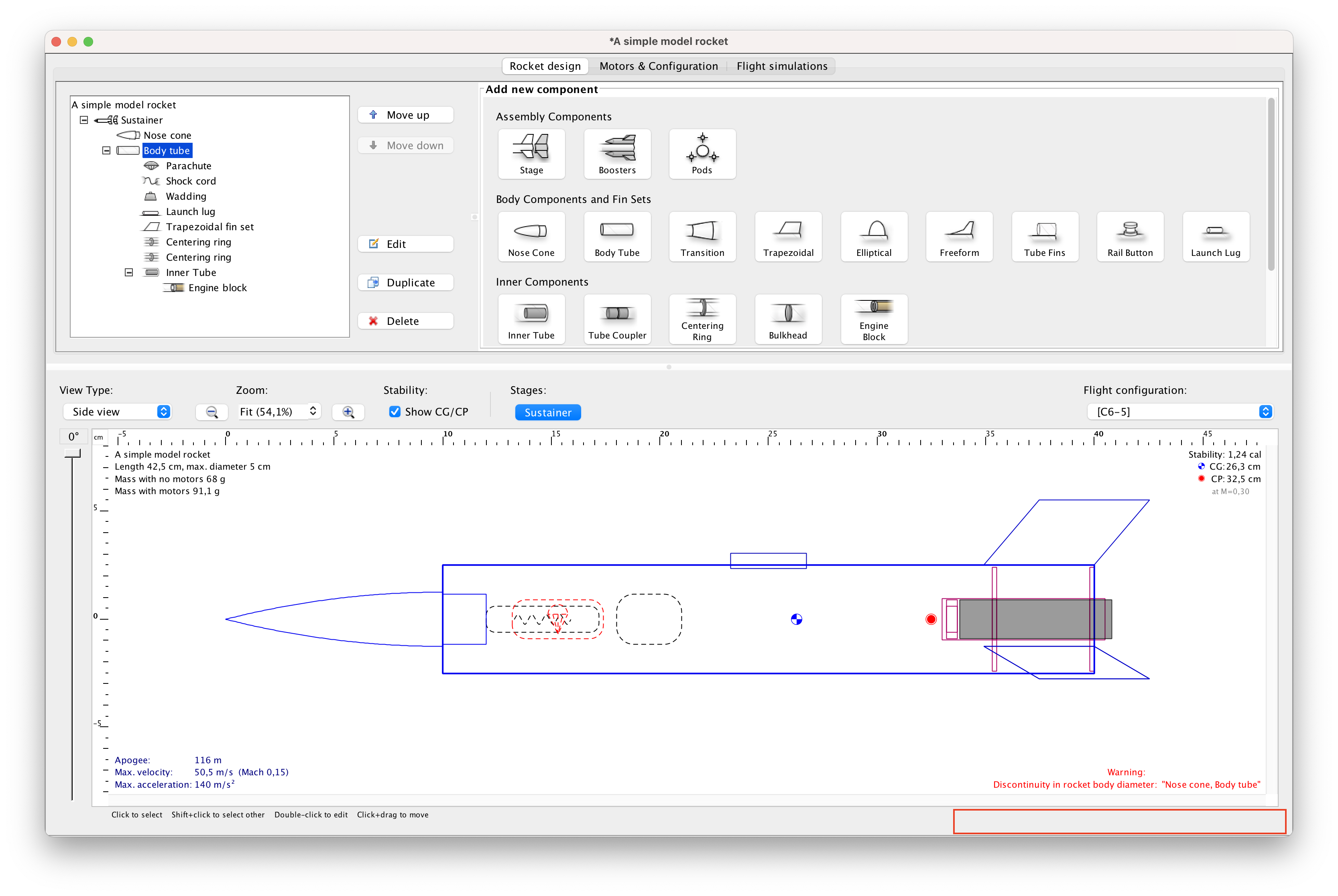 Too many warnings displayed in rocket figure · Issue #1999 · openrocket ...