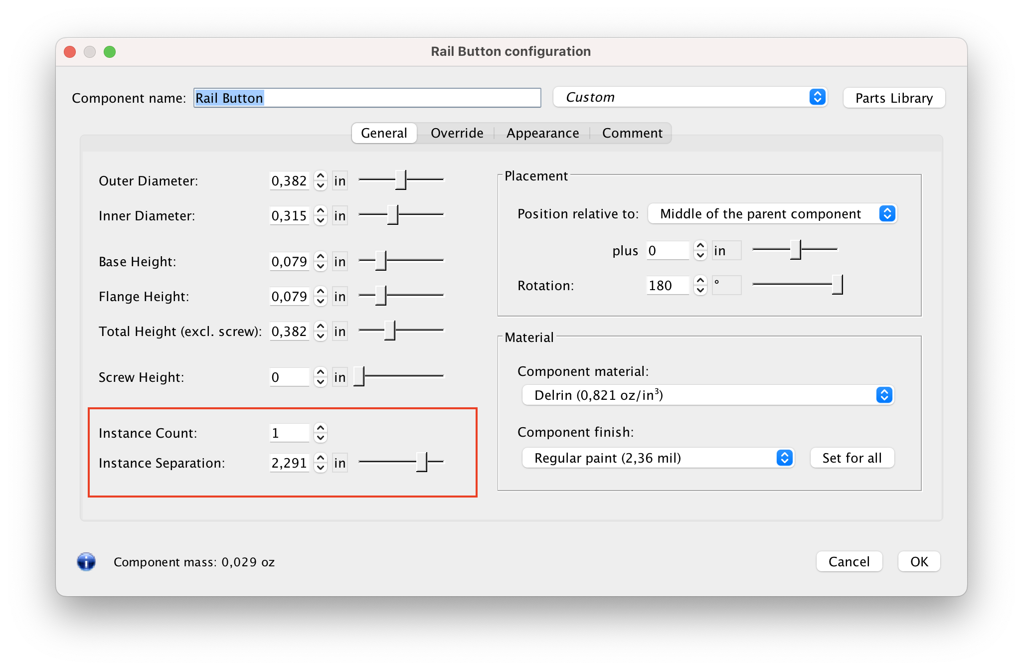 Add title border around instance settings of rail button · Issue #2034 · openrocket/openrocket ...