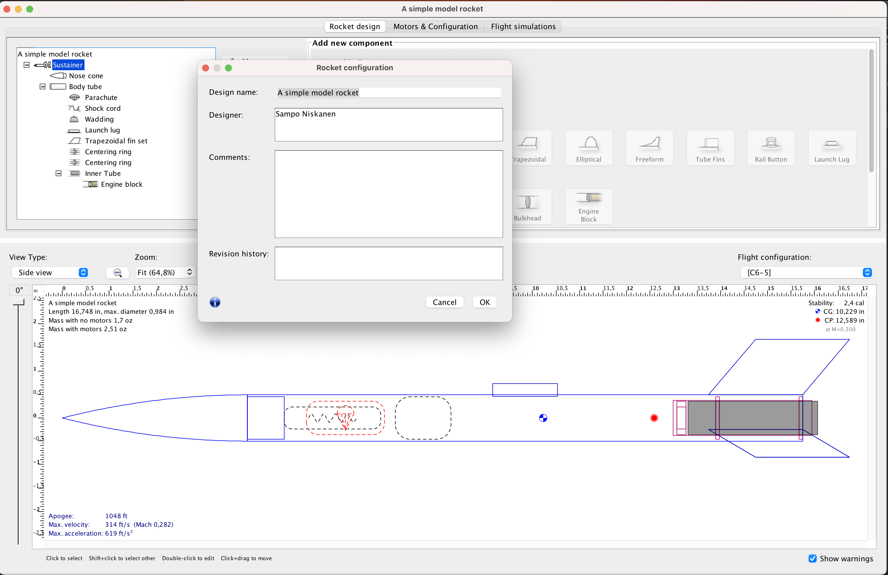Enhancement Focus Rocket Config Dialog When Opening A File · Issue 2146 · Openrocket 