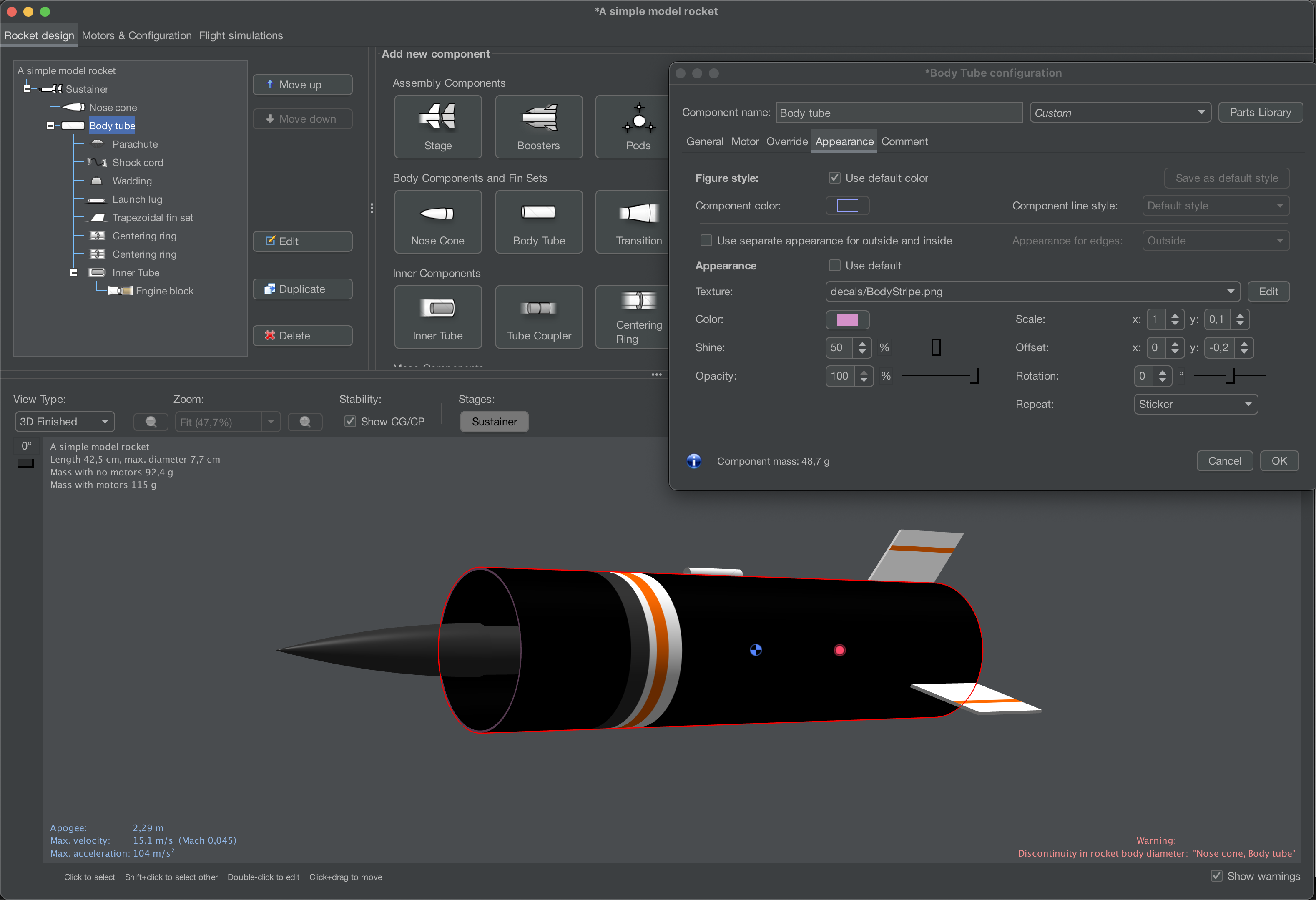 [Enhancement] Appearance Sticker repeat mode should use component color for non-texture areas ...