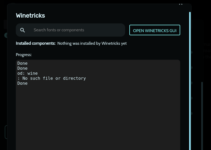 Weird behaviour in winetricks · Issue #3221 · Heroic-Games-Launcher/HeroicGamesLauncher · GitHub