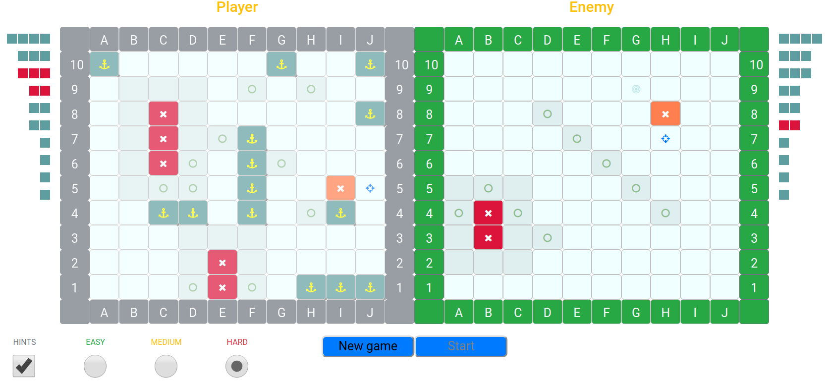 GitHub - bordozer/sea-battle: Sea Battle single player. My first ReactJS application.