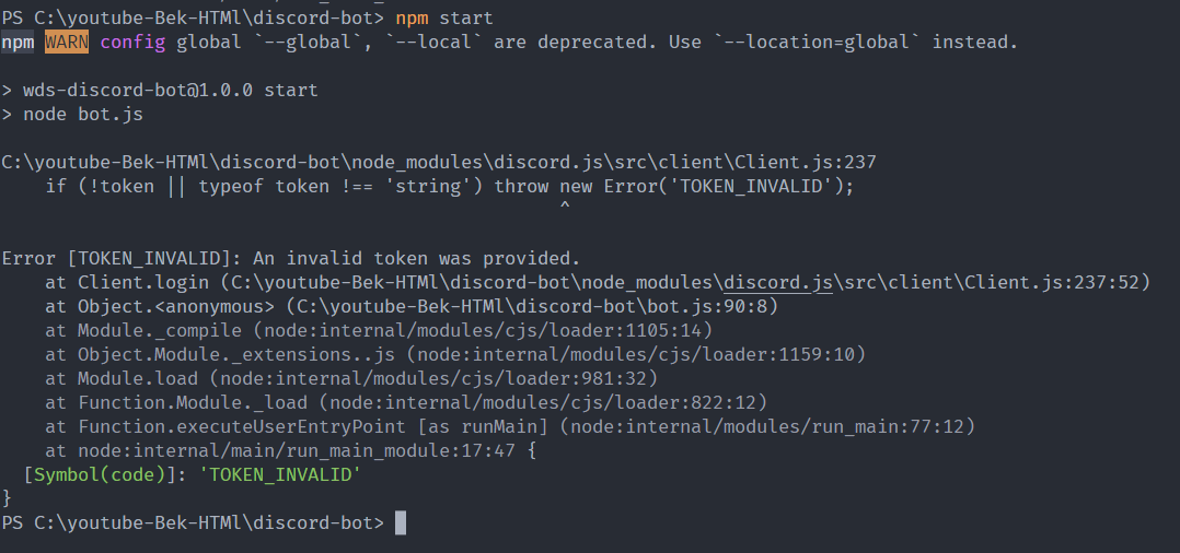 Can T Run The Bot Js · Issue 3 · Webdevsimplified Wds Discord Bot · Github