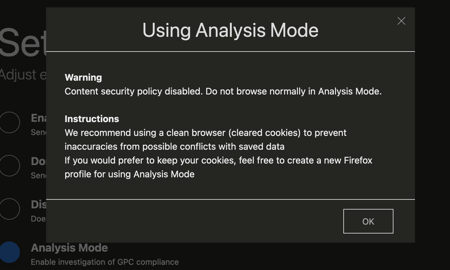 Make mode selector UI on settings page and popup consistent · Issue #345 · privacy-tech-lab/gpc ...