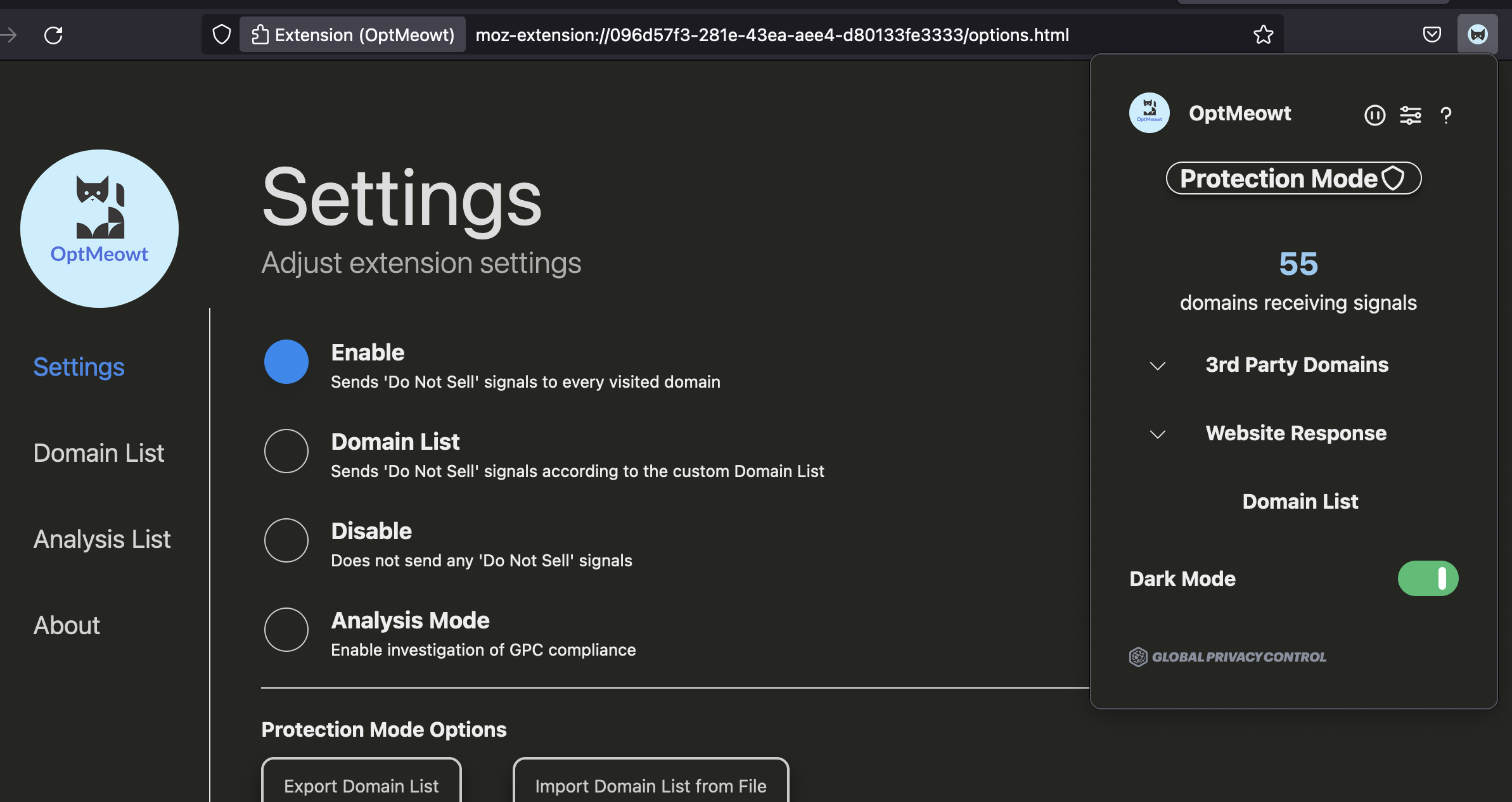 Make mode selector UI on settings page and popup consistent · Issue #345 · privacy-tech-lab/gpc ...