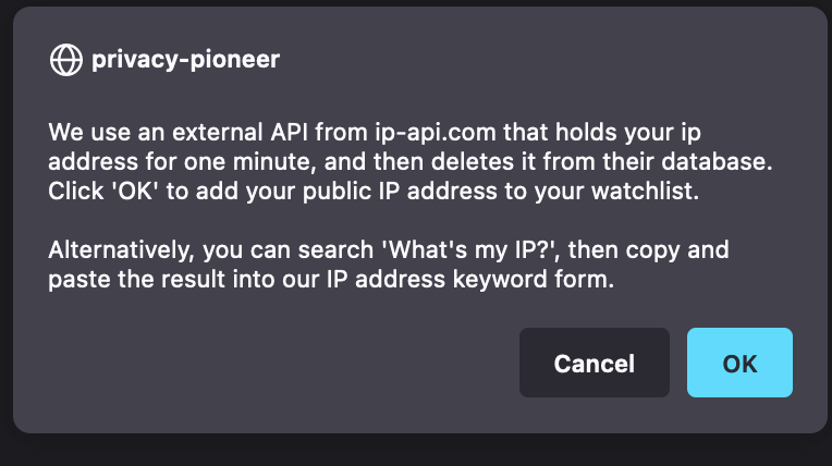 Fix incorrect IP info · Issue #439 · privacy-tech-lab/privacy-pioneer · GitHub