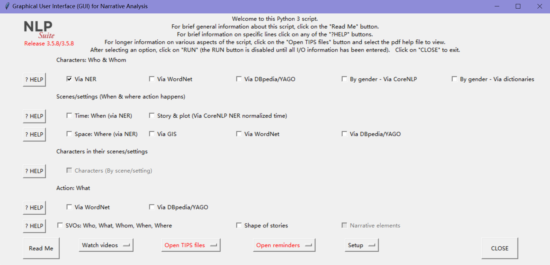 [BUG]: Narrative Analysis GUI unable to set I/O and run · Issue #1038 · NLP-Suite/NLP-Suite · GitHub