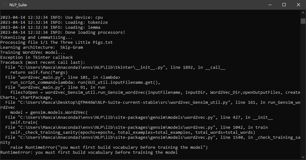 Bug Word2vec Unicode Encode Error And Runtime Error · Issue 1074 · Nlp Suitenlp Suite · Github 4264