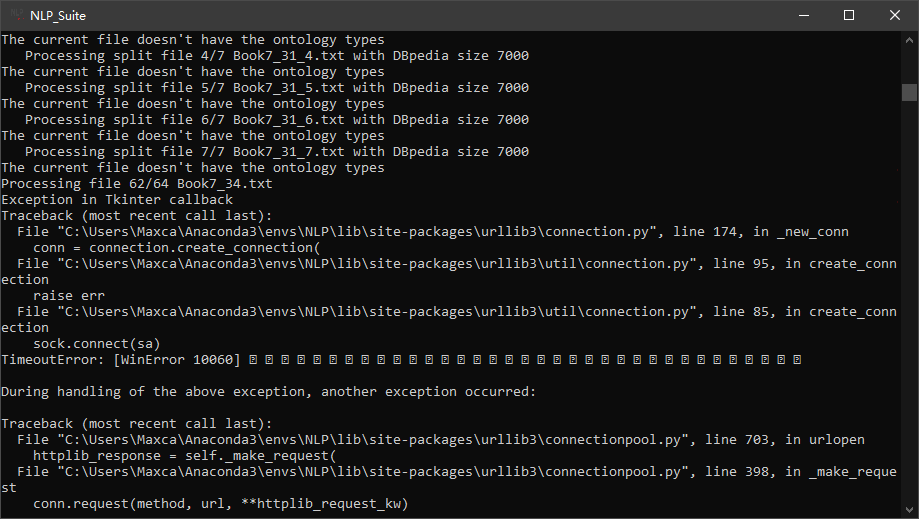 [BUG]: DBpedia Error: 'Failed to establish a new connection: [WinError 10060]' · Issue #1090 ...
