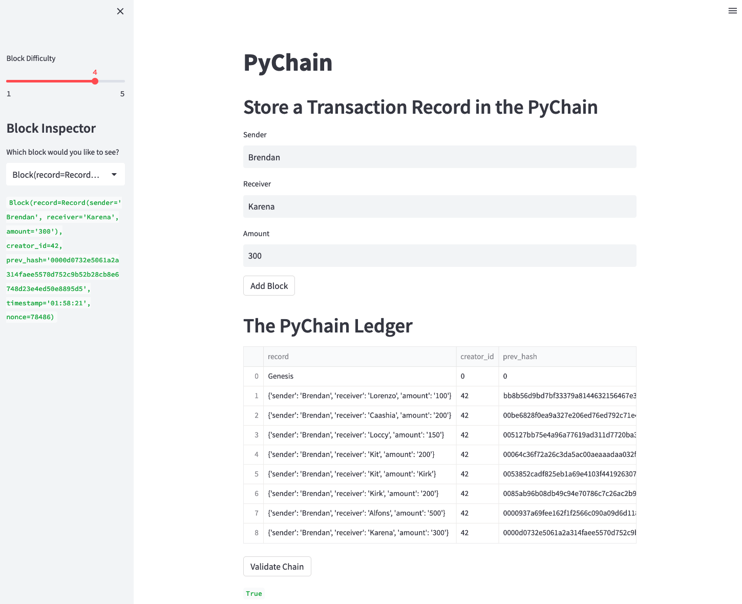 GitHub - BFvM/Creating_a_PyChain_Ledger_using_Streamlit: A simple blockchain based ledger using ...