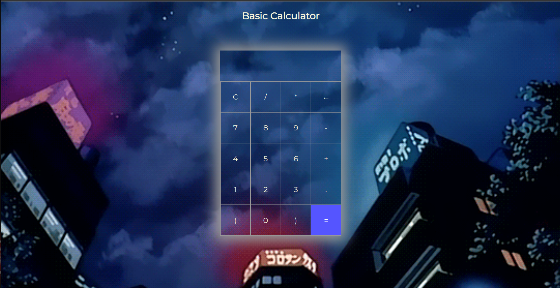 GitHub - ABHIGYAN-MOHANTA/Basic-Calculator: Website