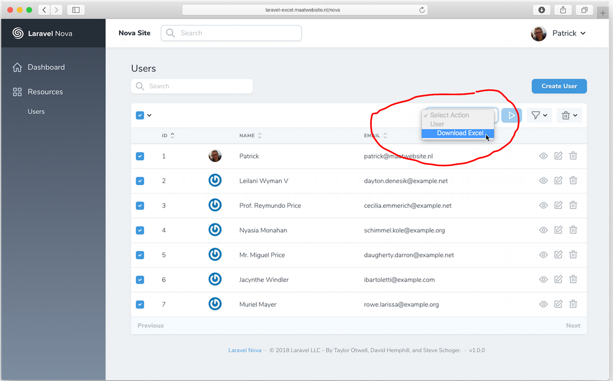 Download Excel action is not displayed [BUG] · Issue #2797 · SpartnerNL/Laravel-Excel · GitHub