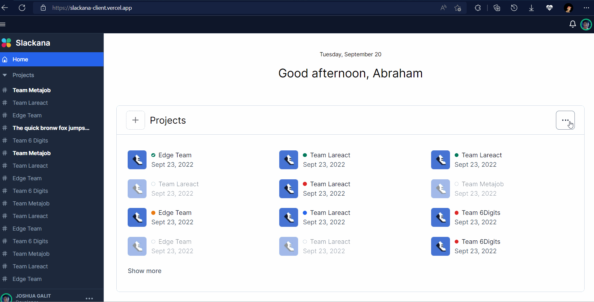 [slackana-14] - The status dropdown is overlaid · Issue #19 · abduljalilpalala/ps-slackana · GitHub