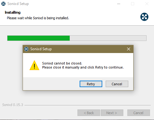 Cannot update into existing directory (Win10) · Issue #345 · jeffvli/sonixd · GitHub