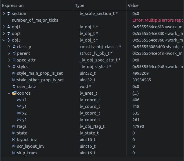 Cannot set the object's size in percentage of the parent that has the LV_SIZE_CONTENT setting ...