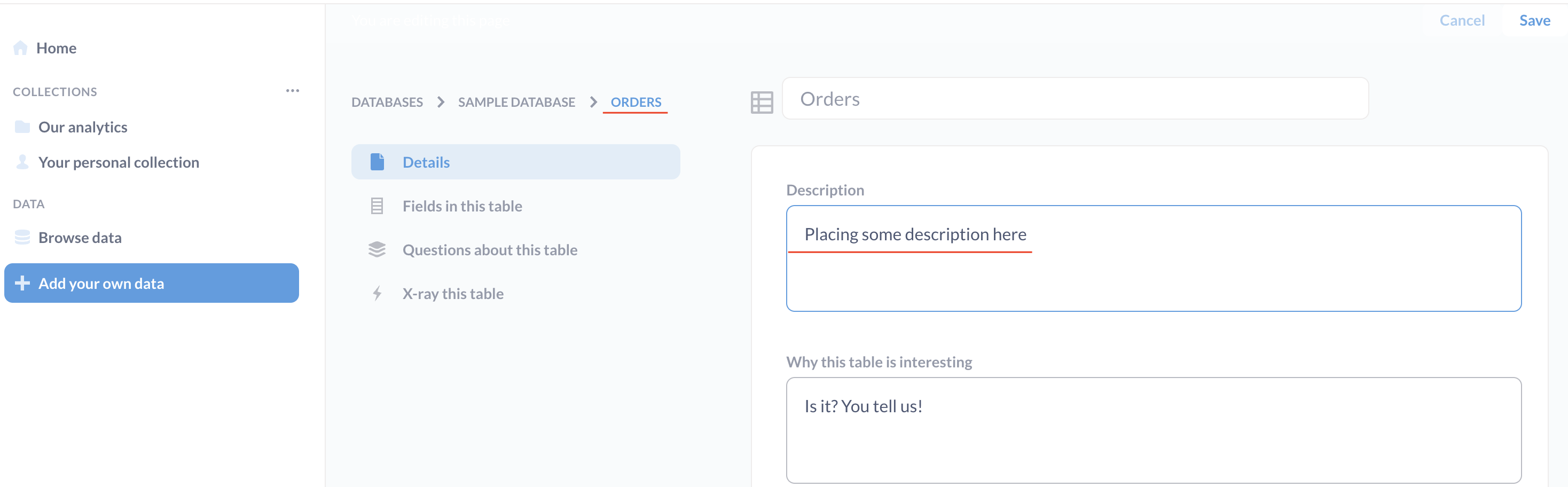 Description can be searched for Question and Database but not Table · Issue #25792 · metabase ...