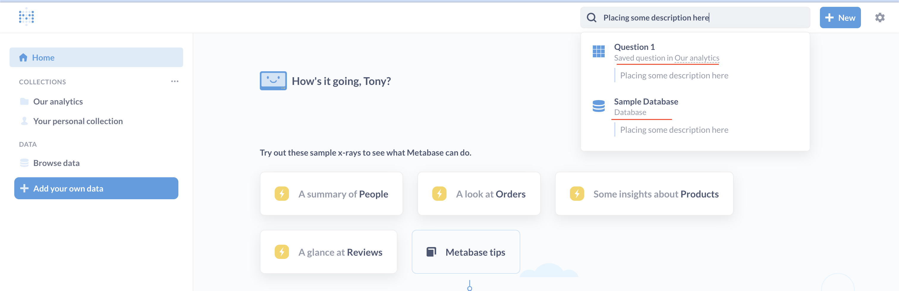 Description can be searched for Question and Database but not Table ... Description can be searched for Question and Database but not Table ...