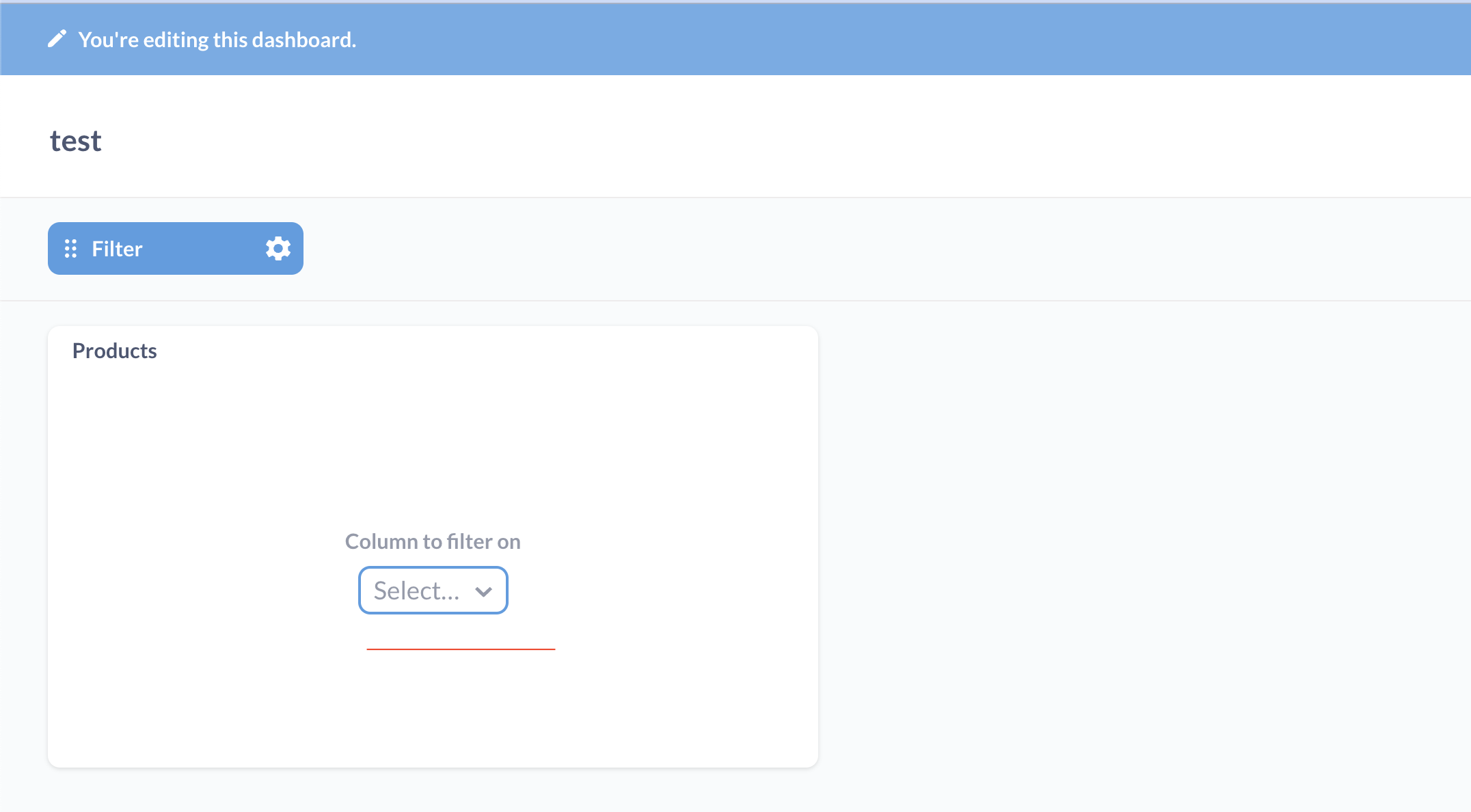 Dashboard filter connected to a custom column appears as if it was never connected · Issue ...