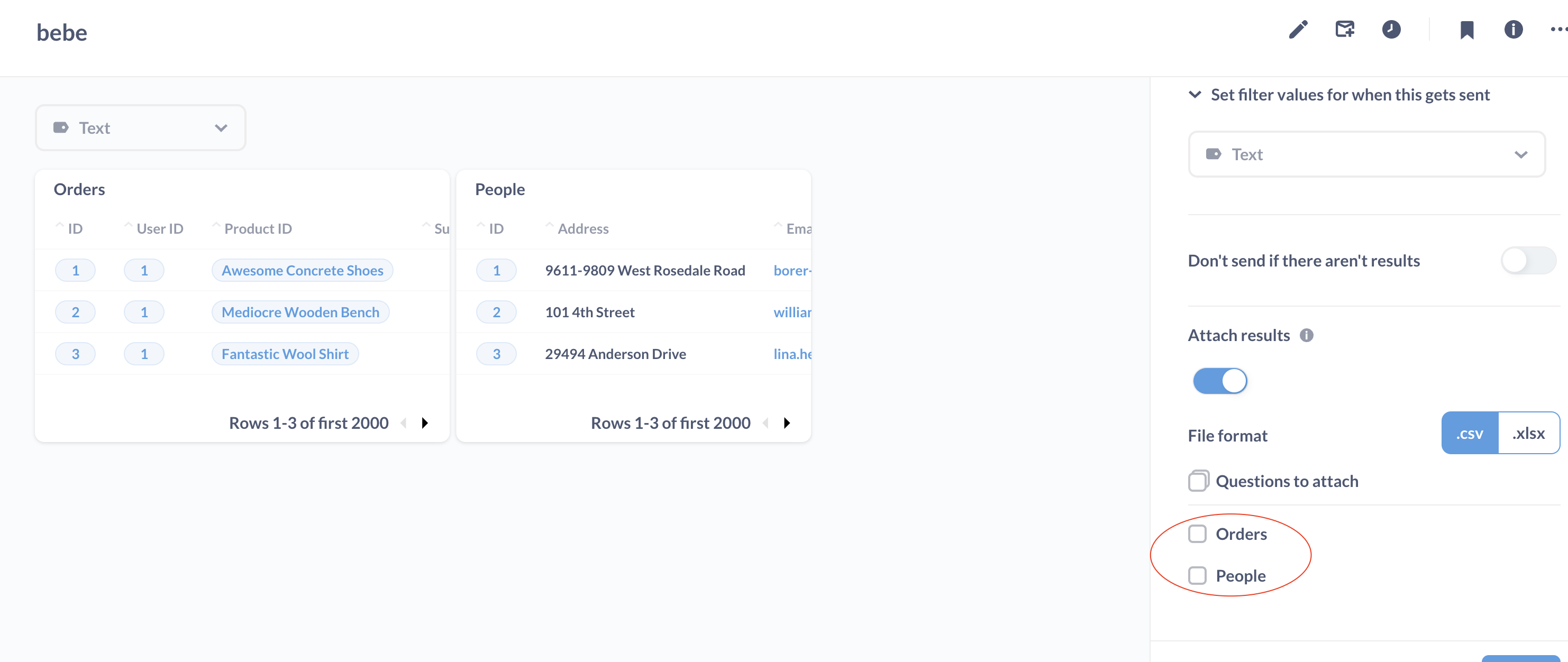 Dashboard Email Subscription doesn't allow me which Questions to attach but sends all Questions ...